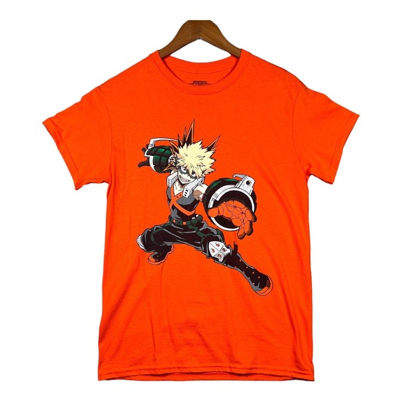 funimation | Shirts | My Hero Academia Katsuki Bakugo Orange Size Small ...